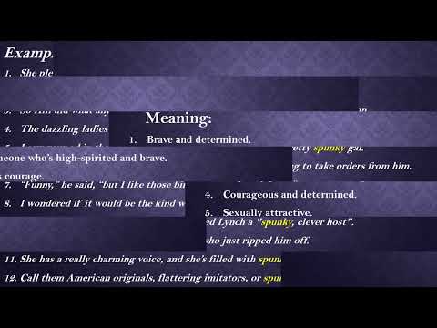 Spunky Meaning with Examples