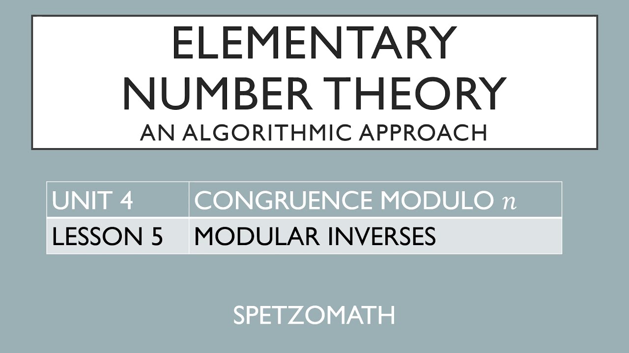 04-05: Modular Inverses