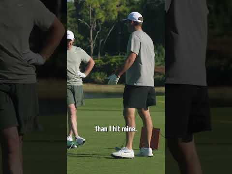Scottie Scheffler and Rory McIlroy scare the pin from 216 yards...