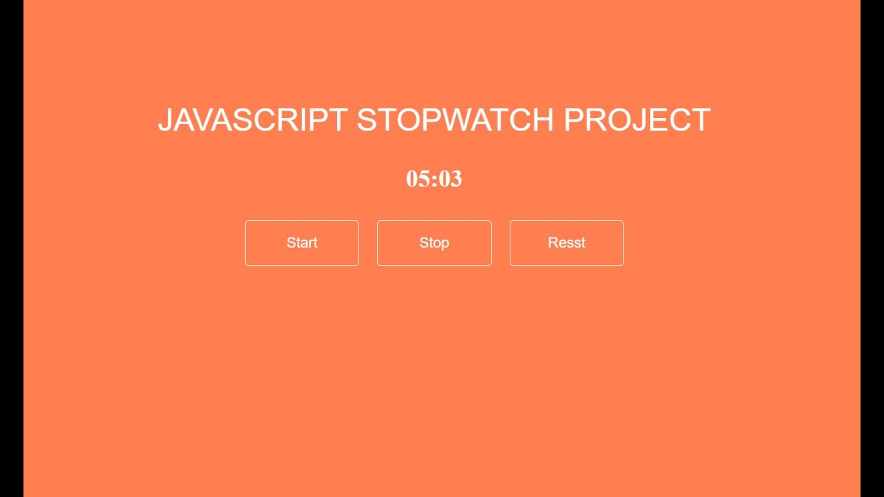 Stopwatch In JavaScript With Source Code | Source Code & Projects
