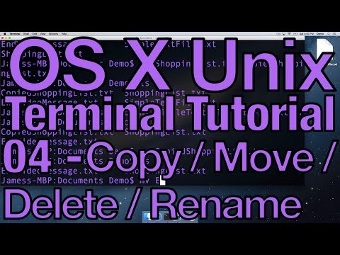 OS X Unix Terminal Tutorial 04 - Copying, Moving, Deleting, Renaming Files