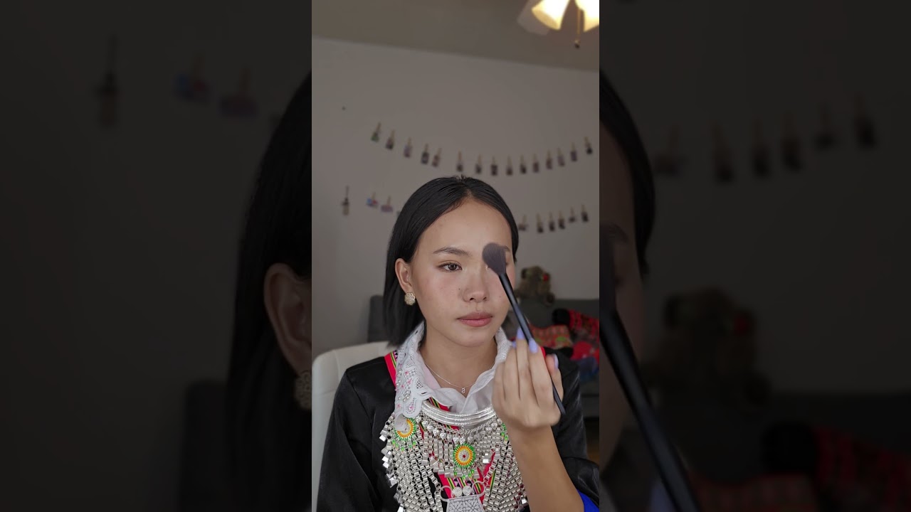 Let's get ready with hmong clothes 😁#makeup #makeuptutorial #grwm #makeuproutine #makeupartist