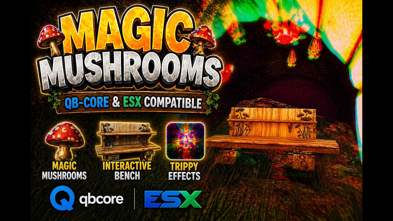 [FIVEM] Magic Mushroom Script [QB/QBX/ESX]
