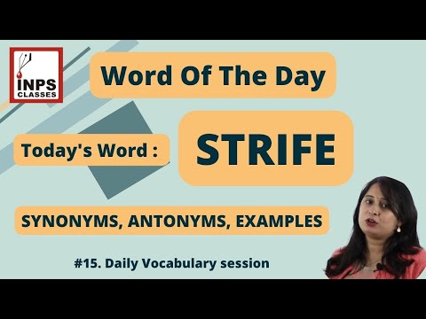 STRIFE MEANING,SYNONYMS,ANTONYMS,EXAMPLES || Word of the day || Daily Vocabulary ||