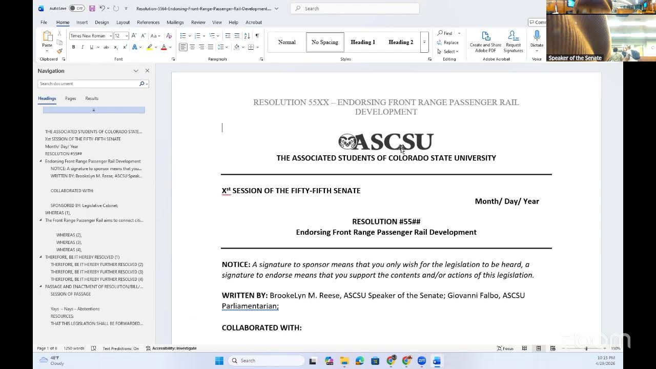 30th Session of the 55th Senate | 04/29/2026