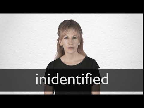 UNIDENTIFIED - Meaning & Translations | Collins English Dictionary