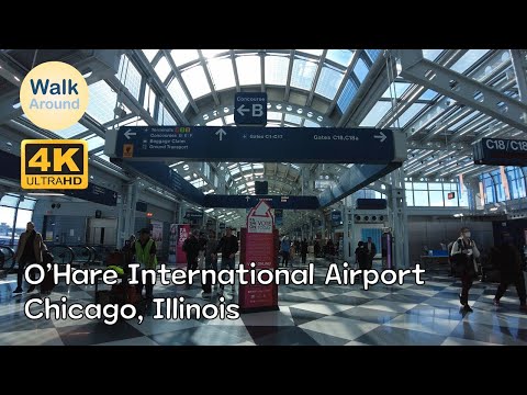 【4K60】 O'Hare International Airport in Chicago, Illinois