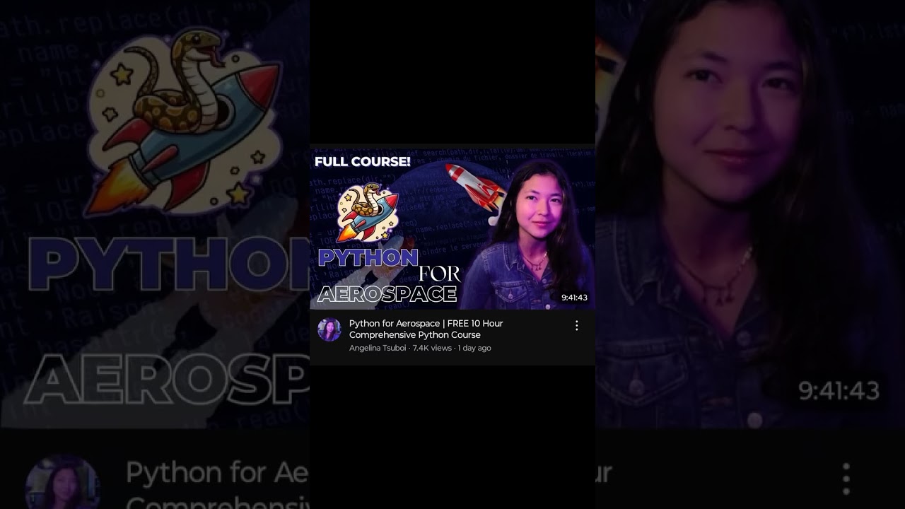 Python for Aerospace Engineering with Angelina Tsuboi💯🥂🥂