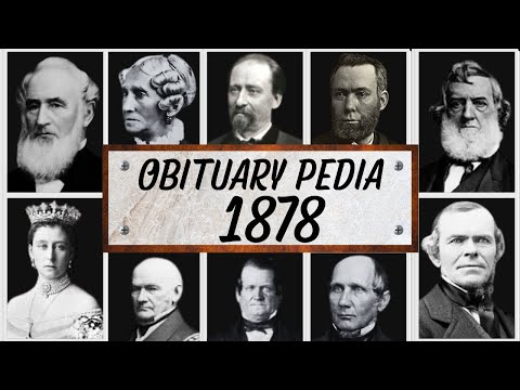 Famous People We've Lost in 1878 - Obituary in 1878