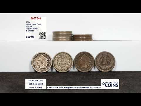 1864 Indian Head Cent 2pc Set - Copper Nickel & Bronze