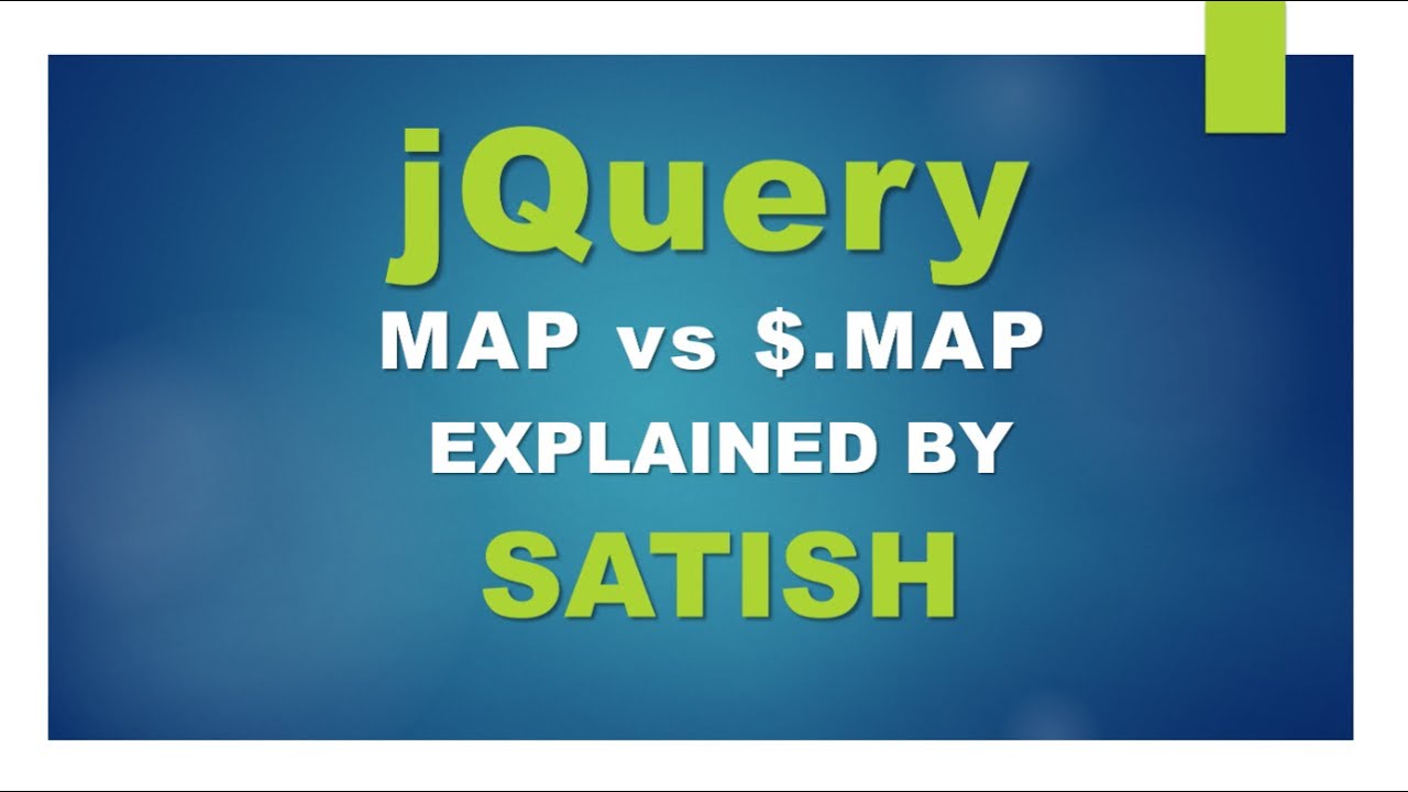 learn jQuery, what is map vs $.map method  #jquery  #jquerytutorial  #selectors #map #mapmethod