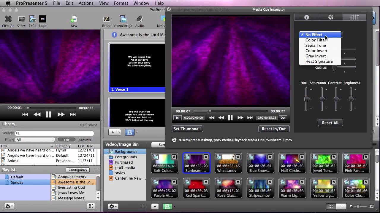 ProPresenter 5 - Working with Video and Images