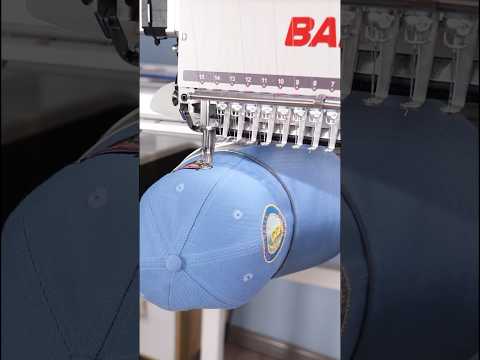Embroider a cow emblem on the side of the hat. #embroiderymachine #embroidery