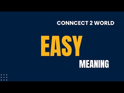 What Does easy Means || Meanings And Definitions With Example in ENGLISH