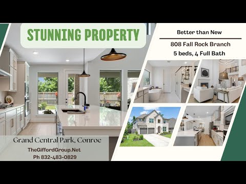 Stunning 5 Bedroom Grand Central Park Conroe Home For Sale