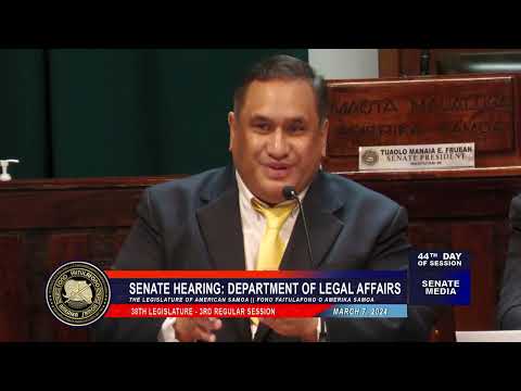 March 7, 2024. Senate Hearing Department of Legal Affairs
