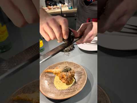 Stuffed Chicken Wing with Crab, Caviar & Truffle at Gunshow in Atlanta Georgia