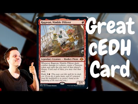 A great card for cEDH Ragavan pirat monkey that both ramps and draws cards all you can ask for
