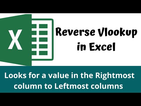 Reverse Vlookup in Excel ||