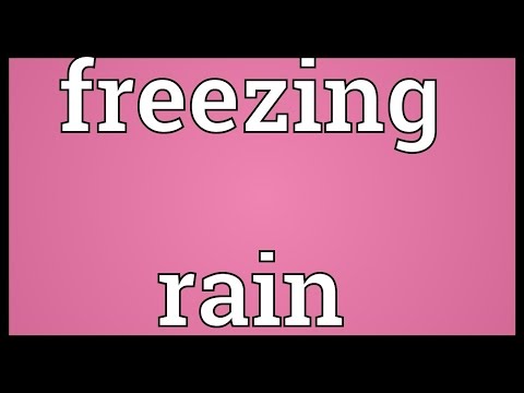 Freezing rain Meaning