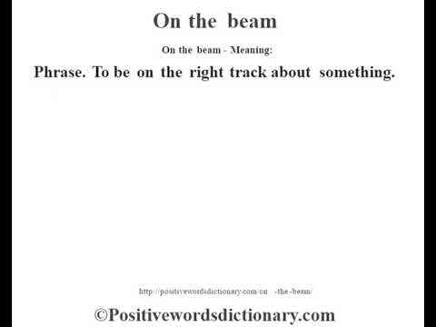 On the beam definition | On the beam meaning