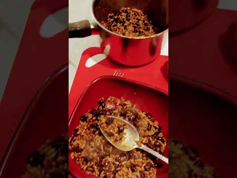 Andouille sausage in the #airfryer with red beans and rice #miami #cajun #howto