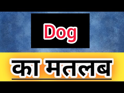 Dog meaning in hindi || Dog ka matlab kya hota hai || word meaning english to hindi