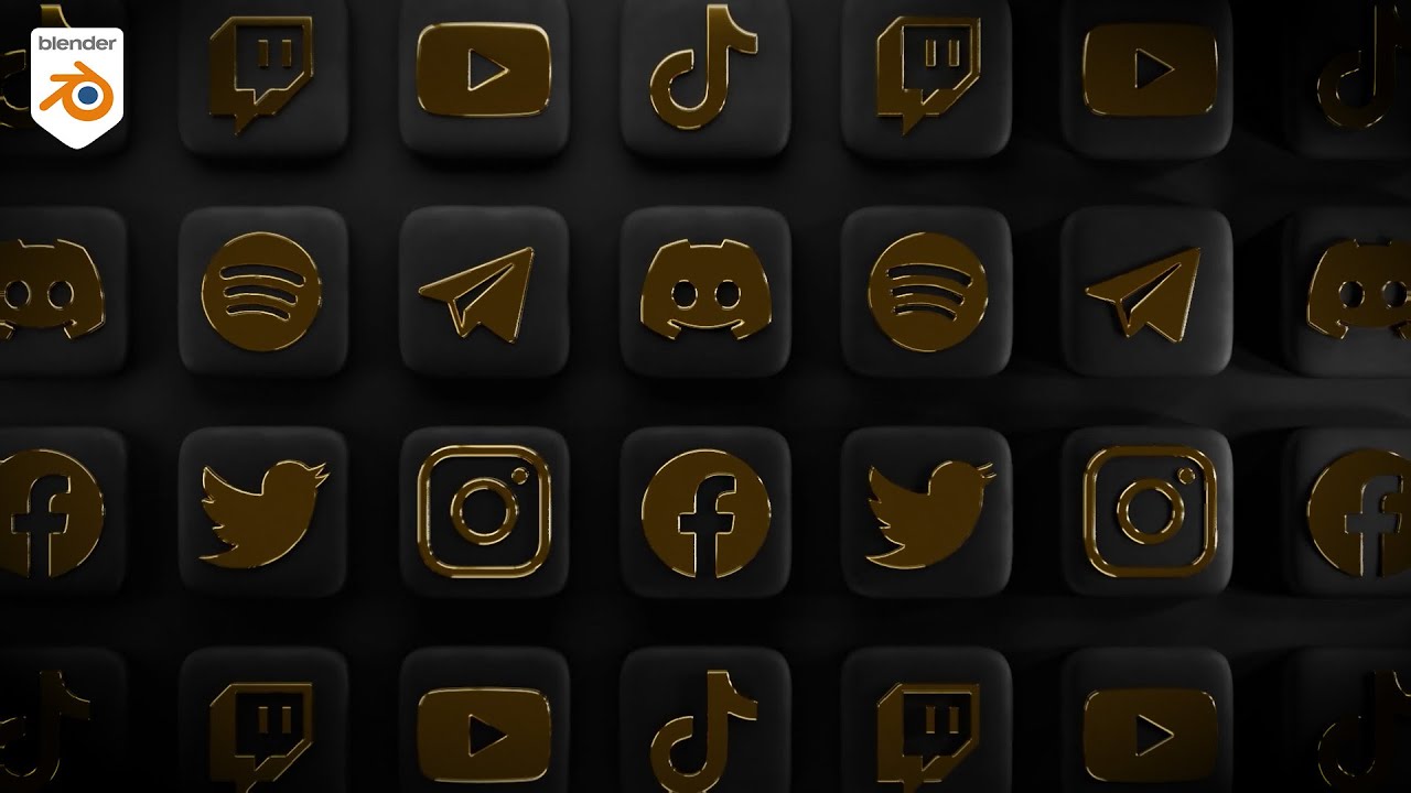 Tutorial: How to make a 3D social media logos in Blender 3D