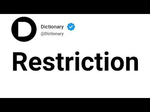 Restriction Meaning In English