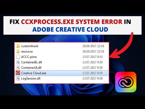 Fix CCXProcess.exe System Error in Adobe Creative Cloud