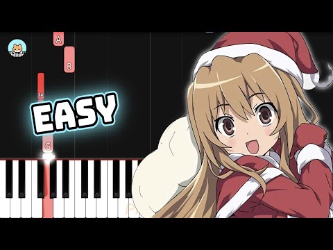 [full] Toradora! OST - "Holy Night" - EASY Piano Tutorial & Sheet Music