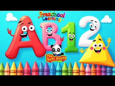 Preschool Learning activities for 3 year olds at home | Learn ABC Phonics Shapes Numbers Colors 🌈