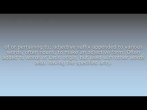 What does -ary mean?