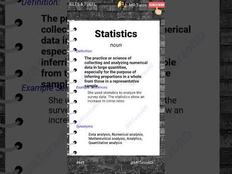 Statistics IELTS & TOEFL Vocabulary Daily