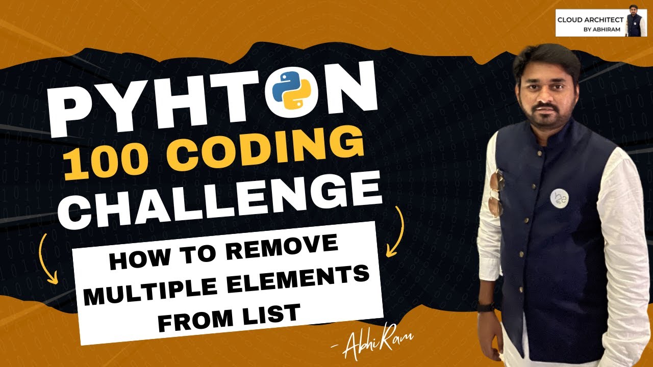 How to Remove Multiple Elements From List | Python Coding Challenge   #pythontutorial #python