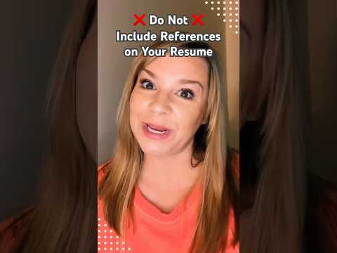 Resume Tip: Do not include references on your resume, here’s why #resumetips #resume #jobtips #jobs