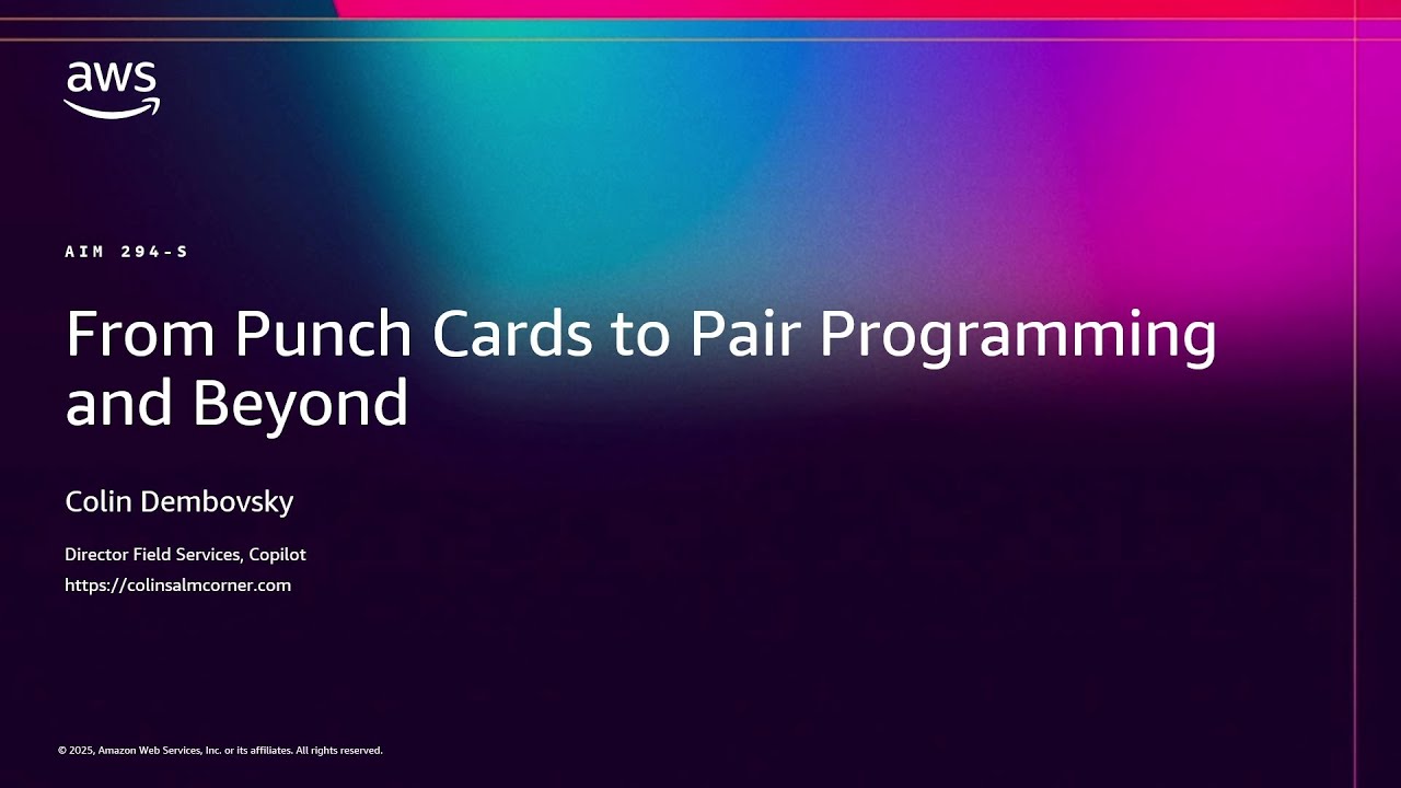 AWS re:Invent 2025 - From Punch Cards to Pair Programming and Beyond: The Future of Copilot (AIM294)