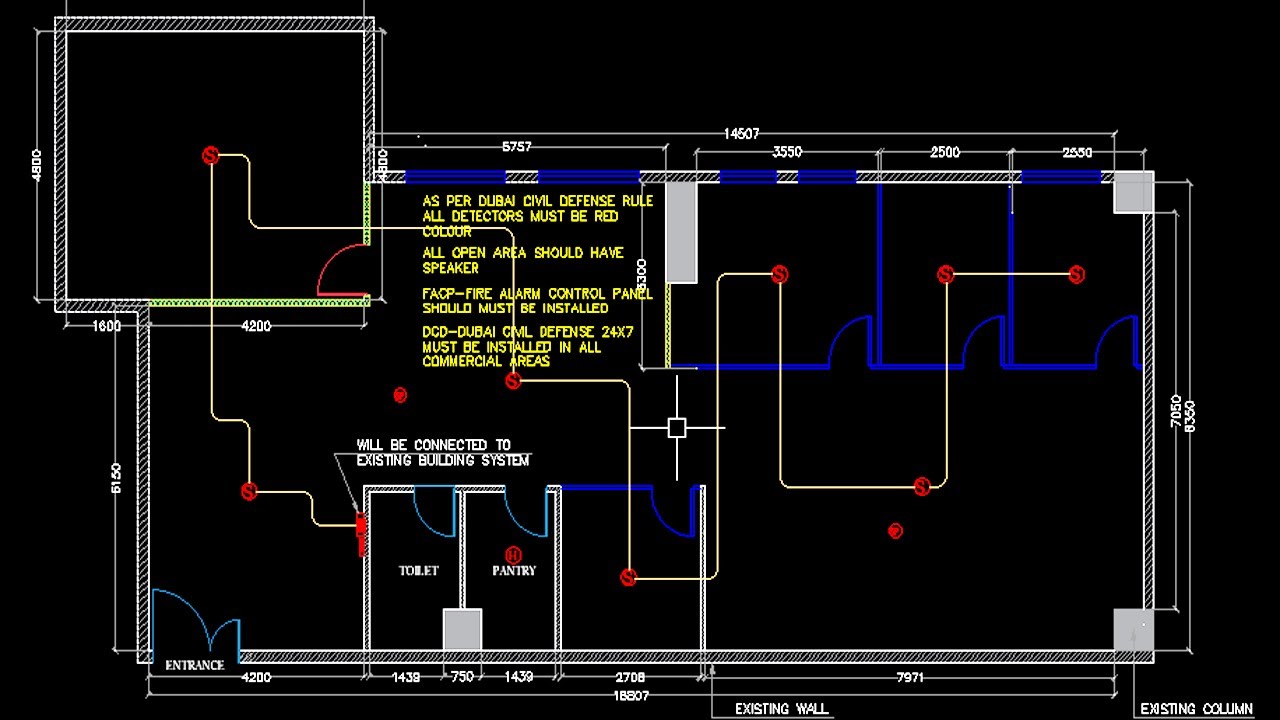 Fire Alarm Drawing For Dubai Civil Defense(DCD) -Drawings Solution