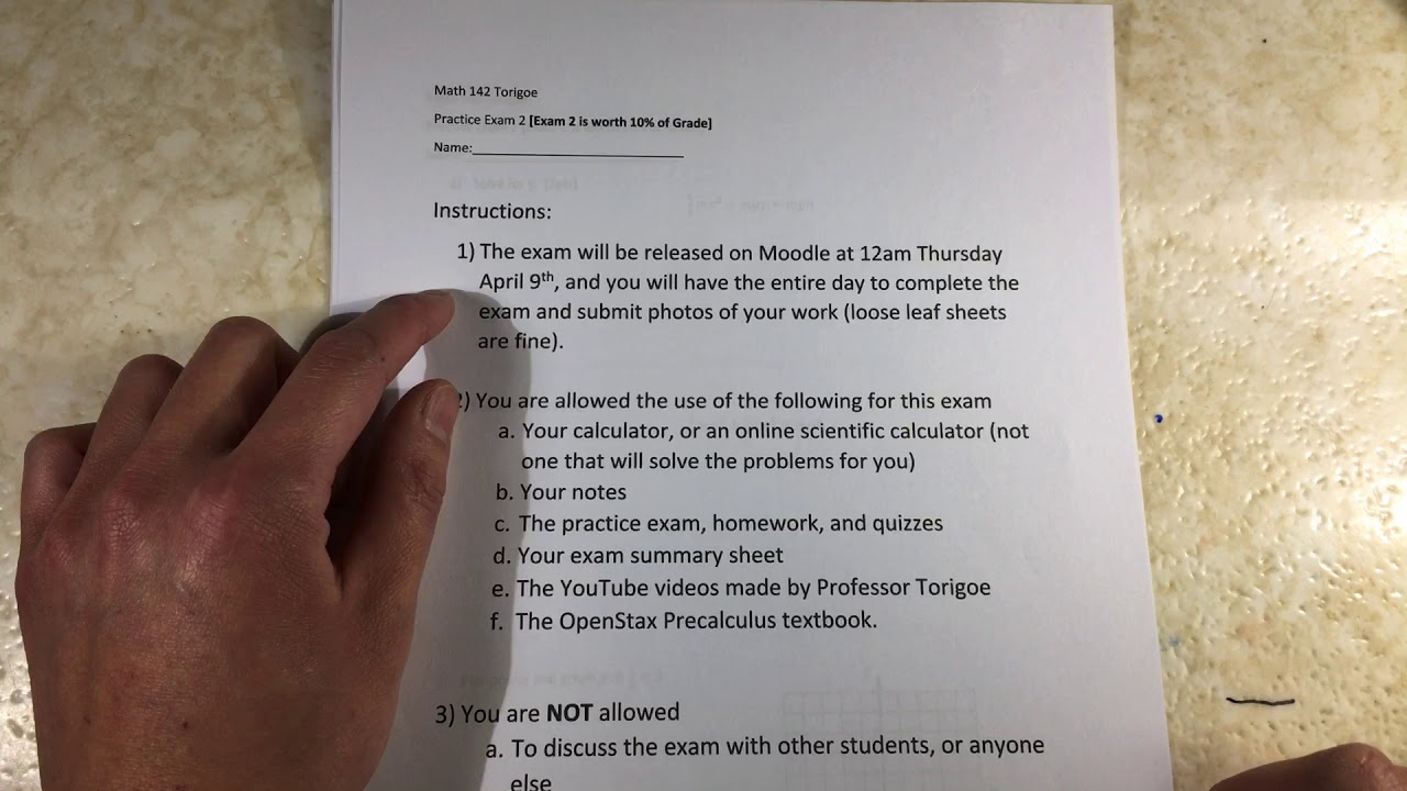 Math 142 - Practice Exam 2