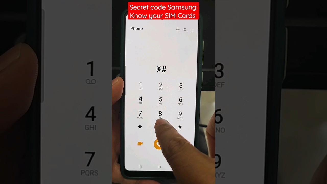 Know your both SIMs with this Secret code 📲😱😱🔎#viral #shorts #ytshorts #sim #siminformation #samsung