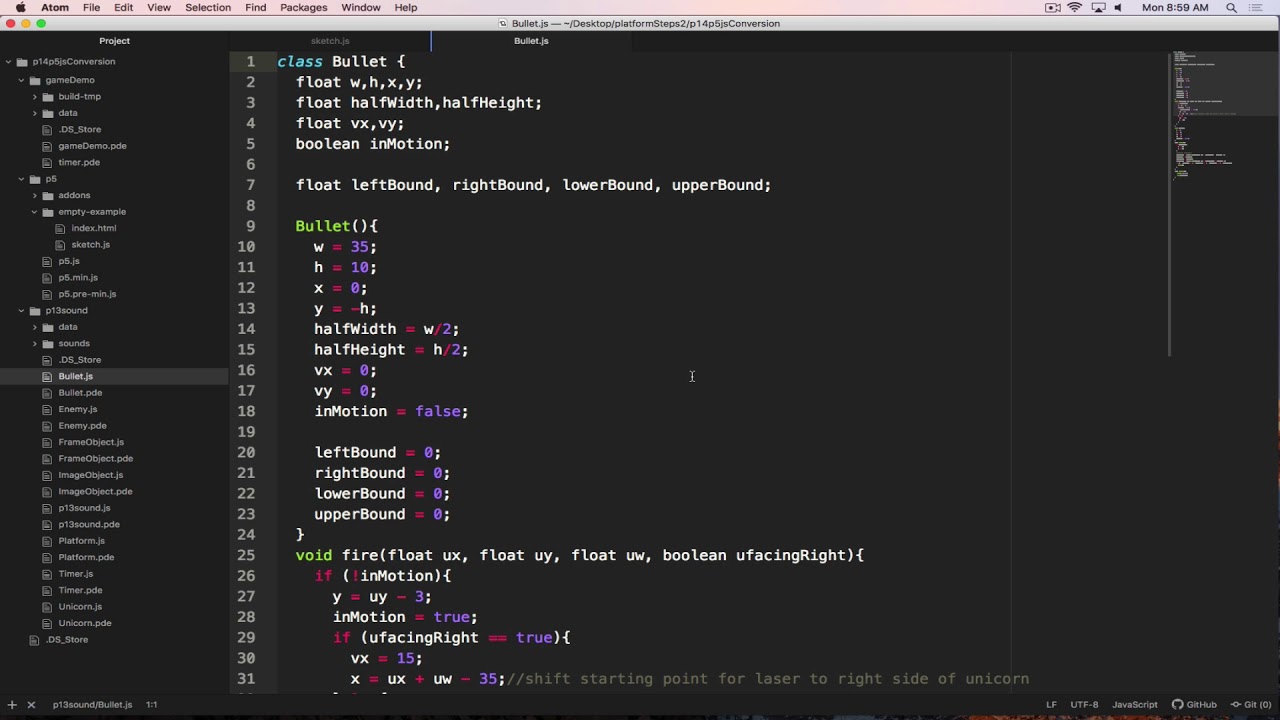 Programming - converting Processing to P5.js