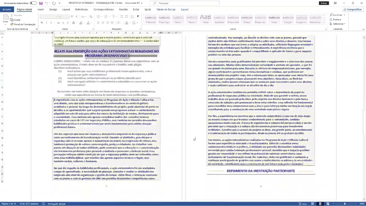 PROJETO DE EXTENSÃO I - SEGURANÇA PÚBLICA UNOPAR ANHANGUERA