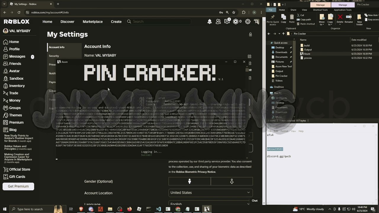 Roblox Pin Cracker Op Working 2025 