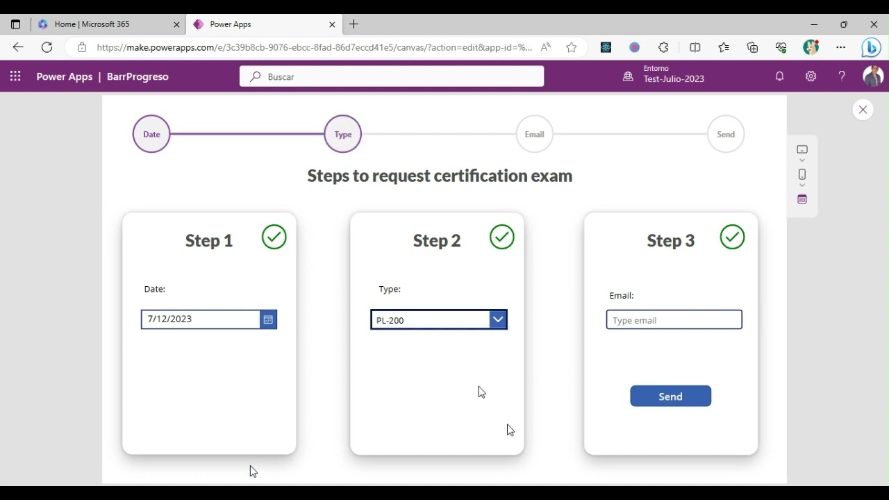 Purple progress line   - Component Power Apps