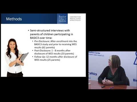 Knowledge is Power: Parental Perspectives on Genomic Sequencing (Dr. Janet Malek, Jan. 8, 2019)