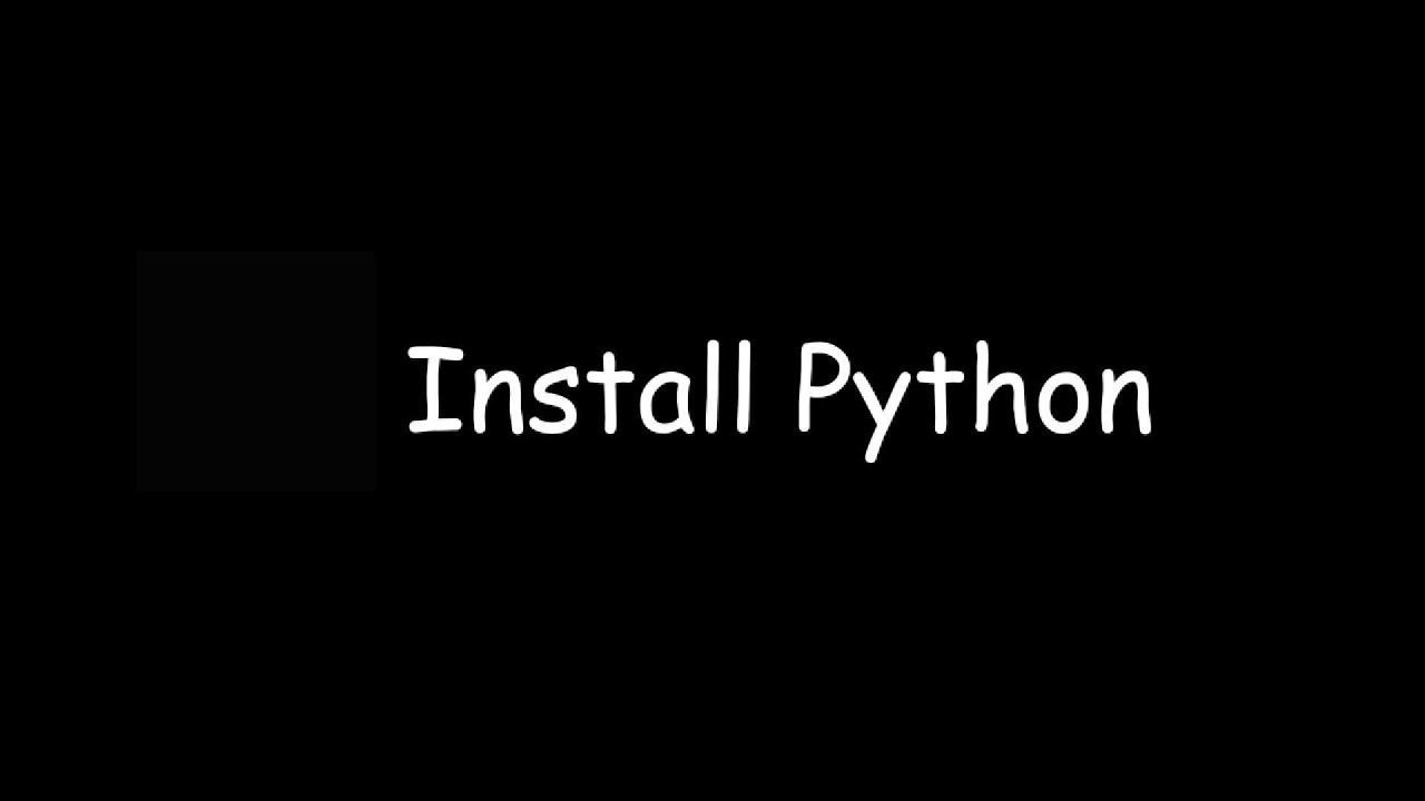 1. Python Installation