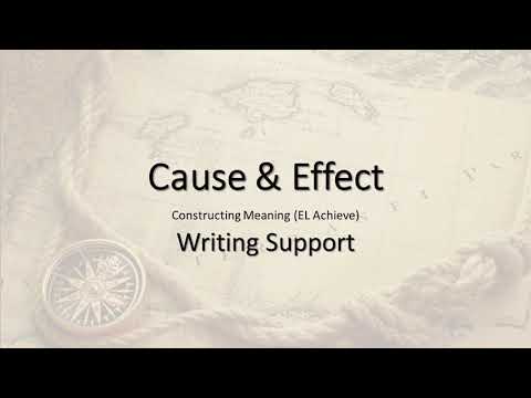 Cause & Effect using Sentence Stems