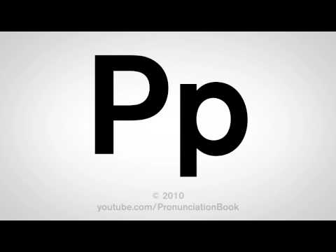 Basic English: How to Pronounce the Letter P