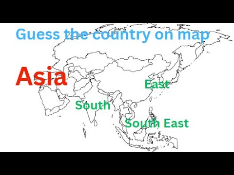 Guess the country on map - Asia - East, South & South East