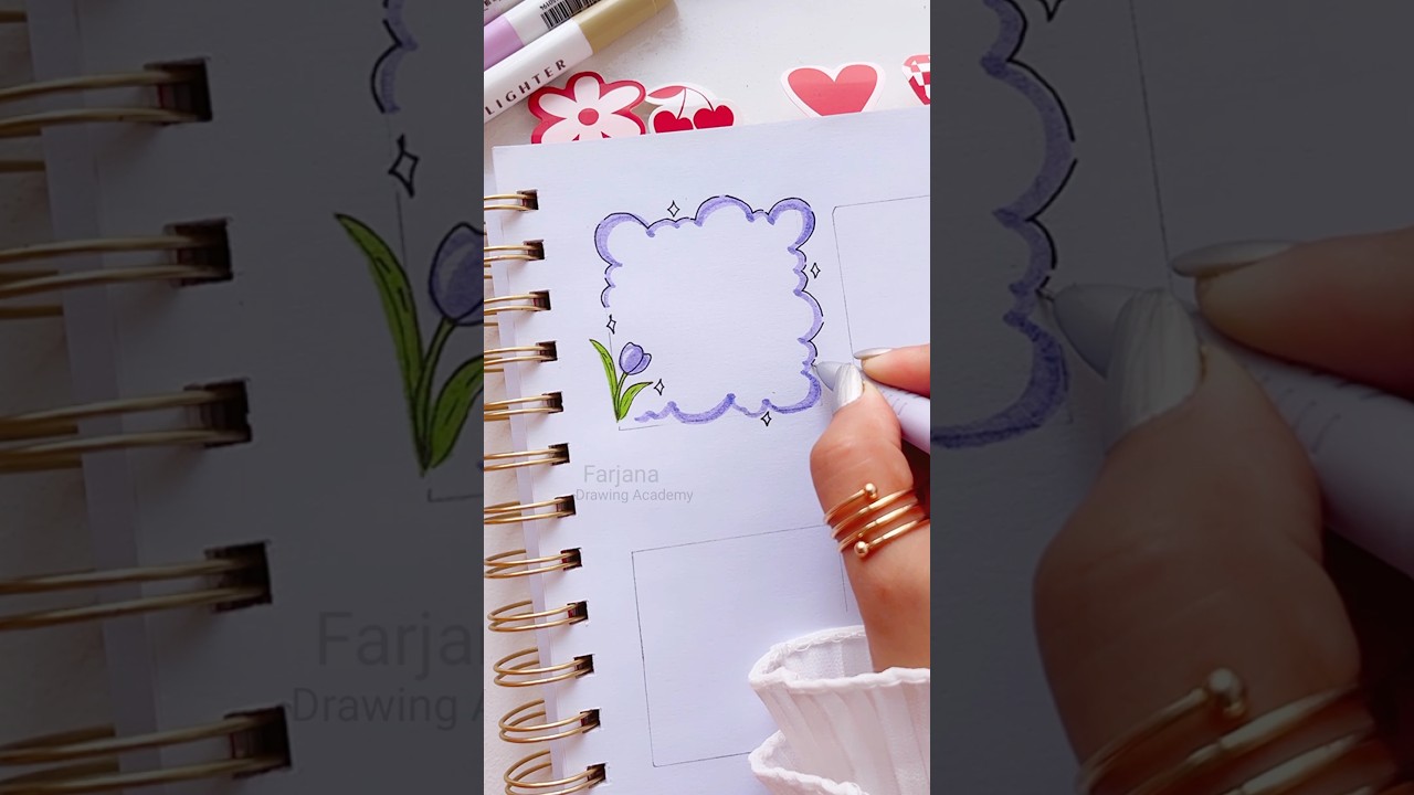 ♡ PAPER NOTES DOODLE || Draw Frame doodles for your planner || Bullet journal #art